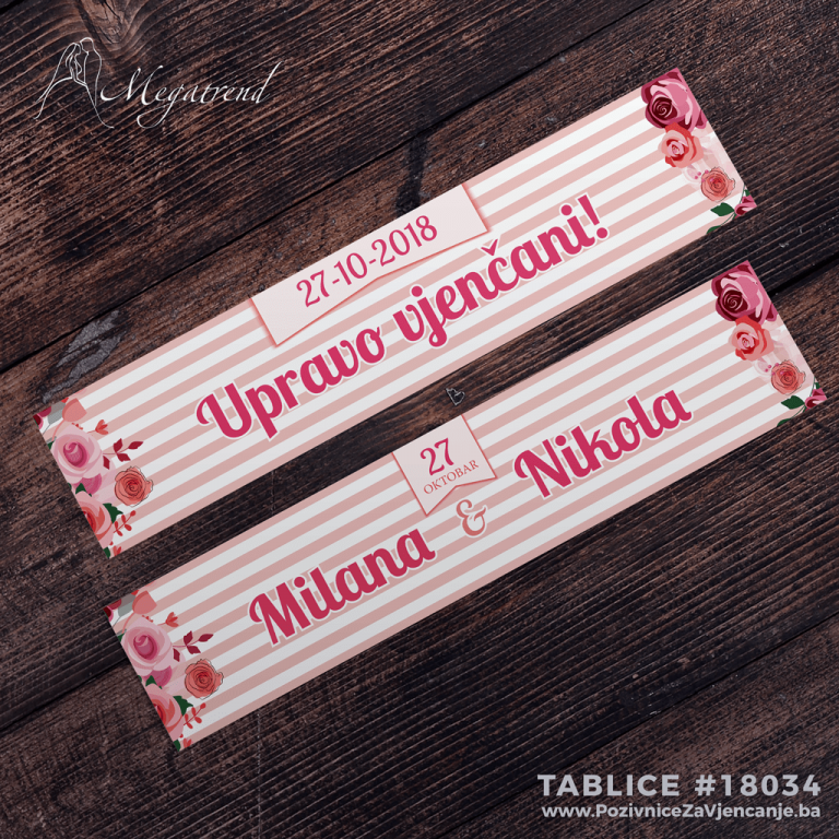 Tablice za auto 18032 - Pozivnice za vjenčanje