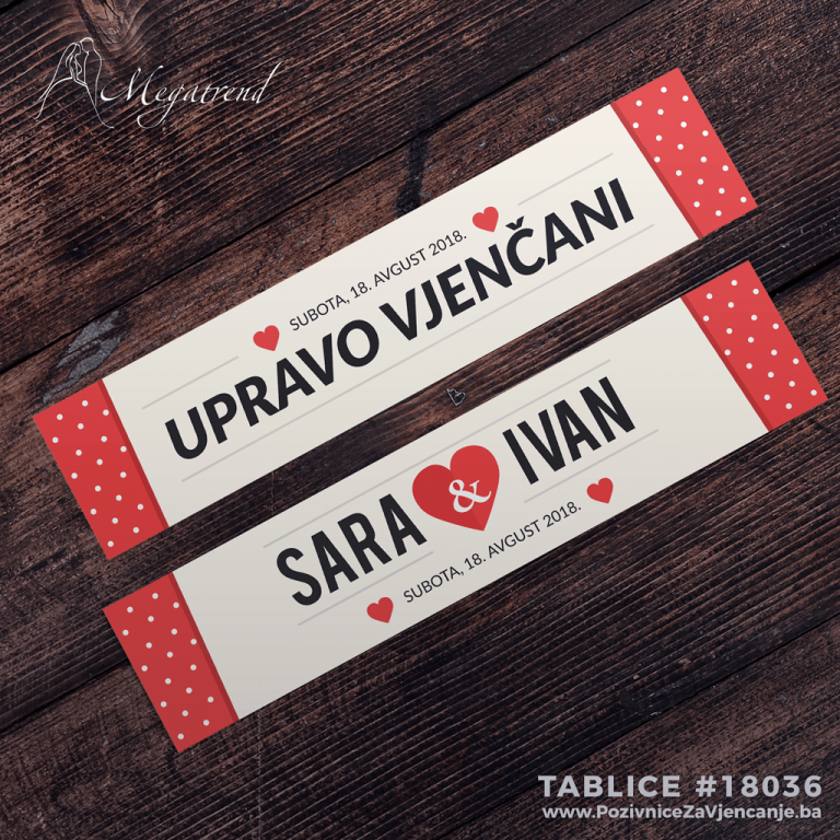 Tablice za auto - Mali detalj koji će uljepšati Vaše vjenčanje