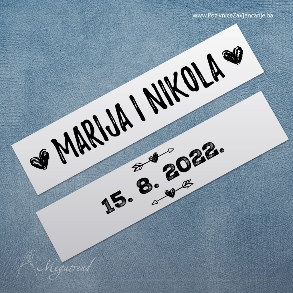 Tablice za auto 18043 - Pozivnice za vjenčanje