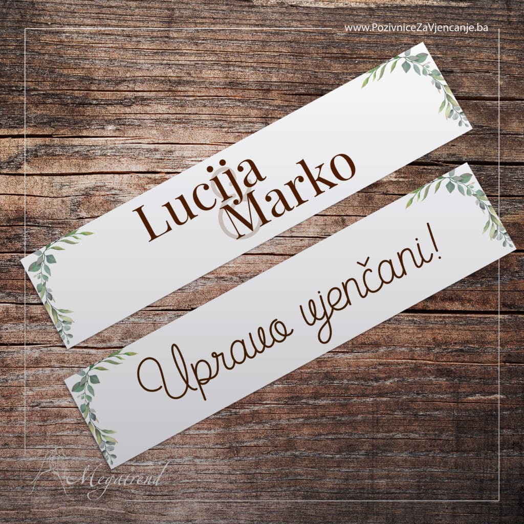 Tablice za auto - Mali detalj koji će uljepšati Vaše vjenčanje