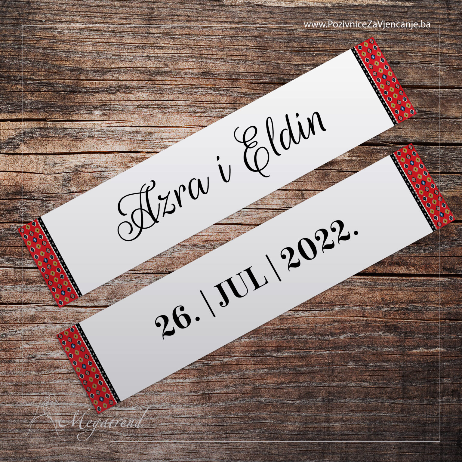 Tablice za auto 18045 - Pozivnice za vjenčanje