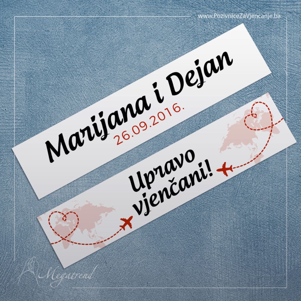 Tablice za auto 18047 - Pozivnice za vjenčanje