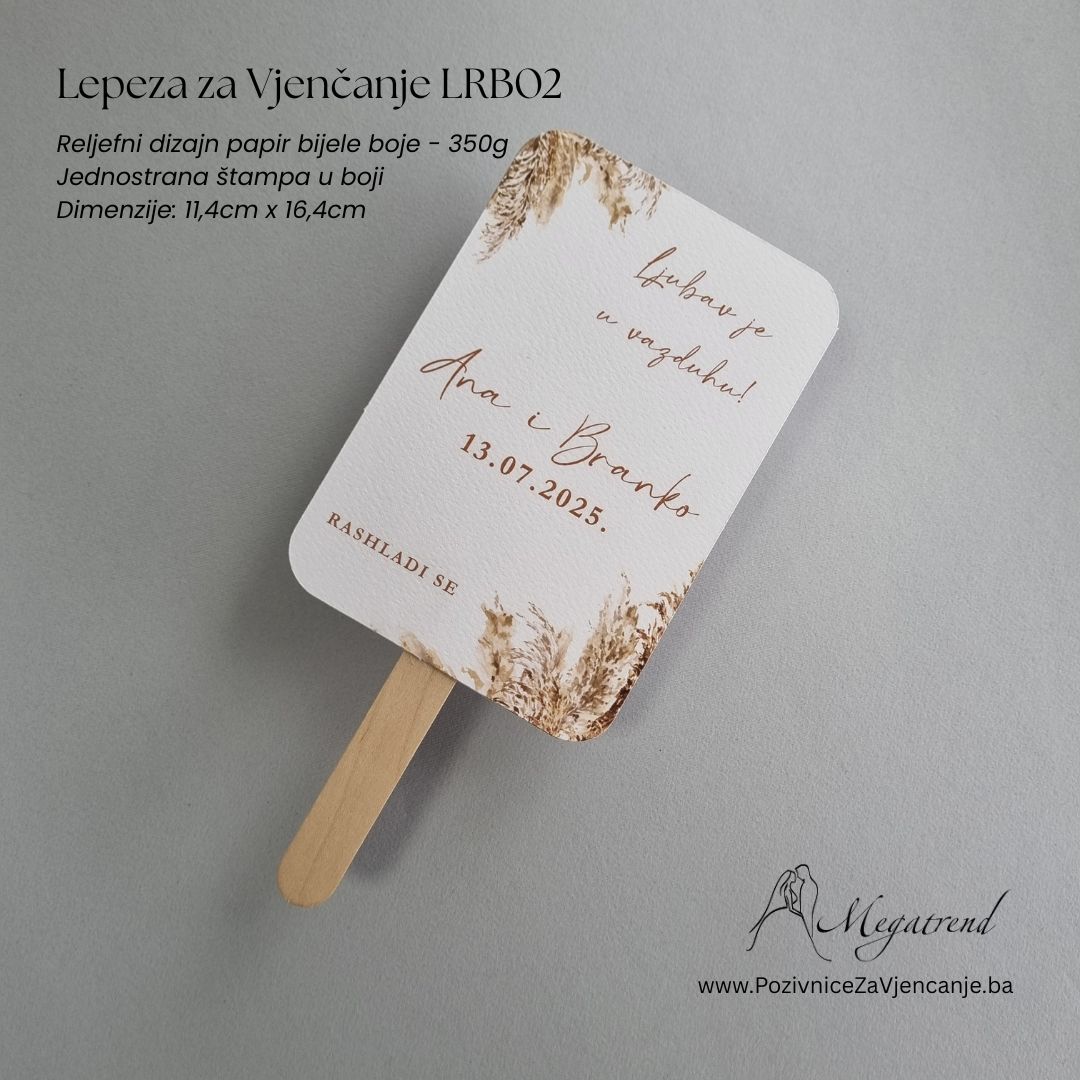 Lepeza za Vjenčanje LRB02 | Pozivnice za vjenčanje - Megatrend